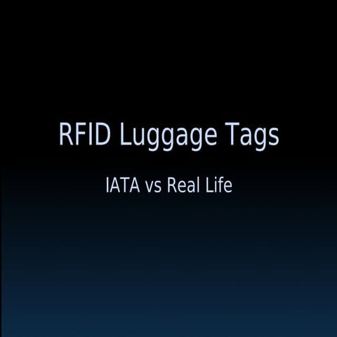 RFID Luggage Tags, IATA vs Real Life (Derbycon 2018) | PDF | Air Travel ...