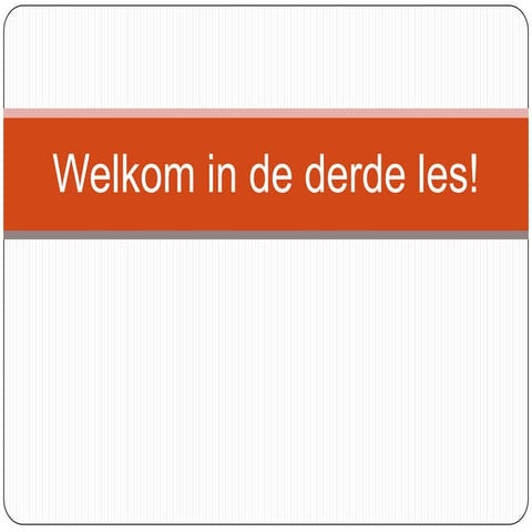 Eerste les | PPTX