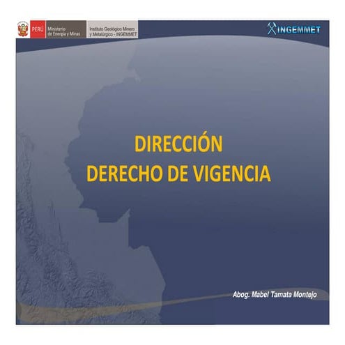 Dirección de Derecho de Vigencia | PDF