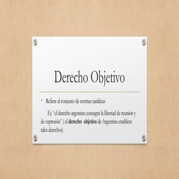 Derecho Objetivo y Subjetivo introduccip | PPTX