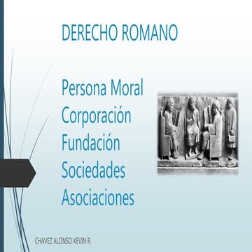 Derecho romano persona moral | PPTX