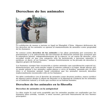 Derechos de los animales | DOC