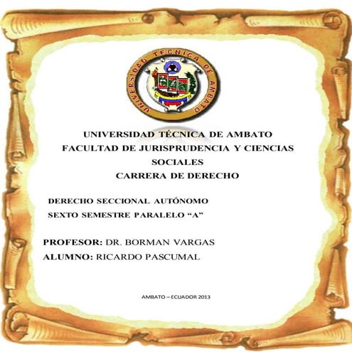 Derecho seccional autónomo | DOCX