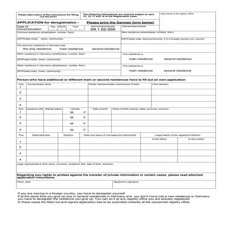 Deregistrationx | PDF