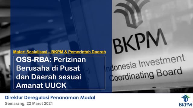 Subsistem Pelayanan Informasi dan Bentuk Produk Perizinan Berusaha ...