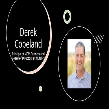 Derek Copeland Board of Director a Nufabrx | PPT