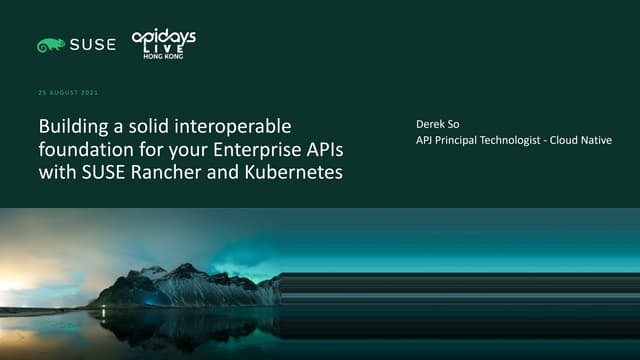 Apidays Live Hong Kong 2021 Building A Solid Interoperable Foundation