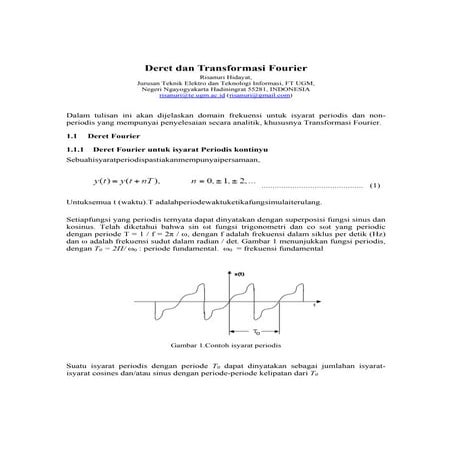 Deret fourier-dan-transformasi-fourier | PDF