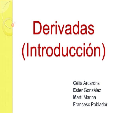 Derivadas (introducción) | PPTX