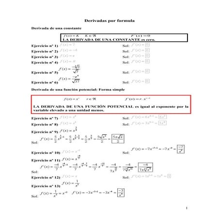 Derivadas paso a paso | DOC