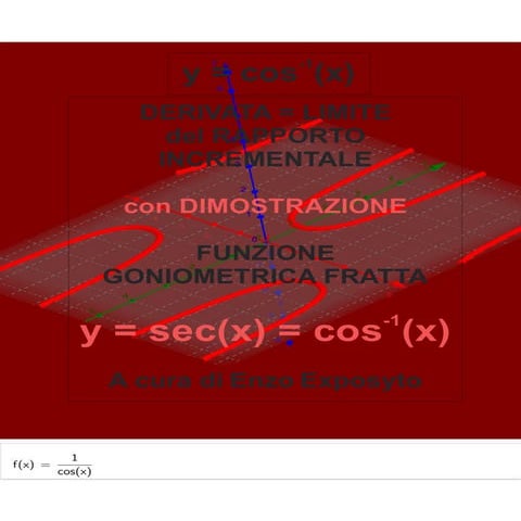 DERIVATA di FUNZIONE GONIOMETRICA FRATTA - FUNZIONE SECANTE - INSIEME ...