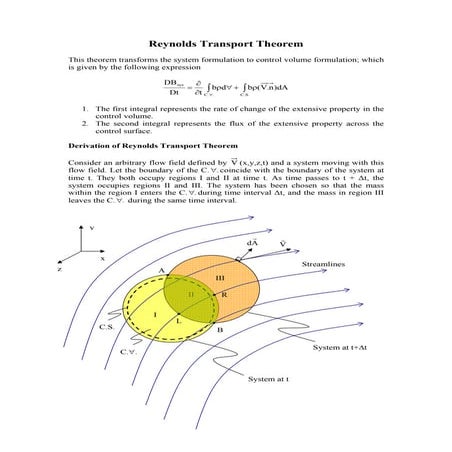 REYNOLD TRANSPORT THEOREM | PDF