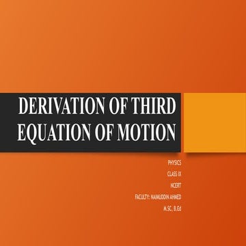 DERIVATION OF THIRD EQUATION OF MOTION.pptx