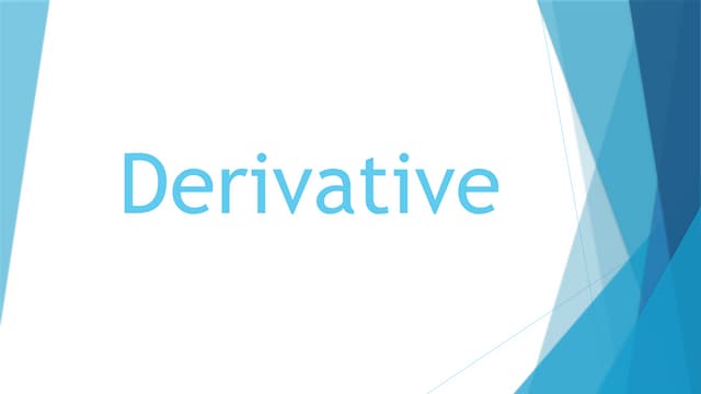 Lesson3.1 The Derivative And The Tangent Line | PPT