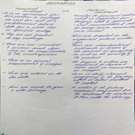 Difference between Forward and Future Contracts - Derivatives | PDF