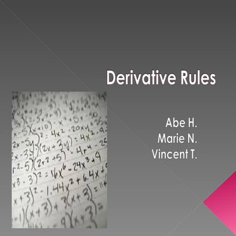 Derivatives vinnie | PPT