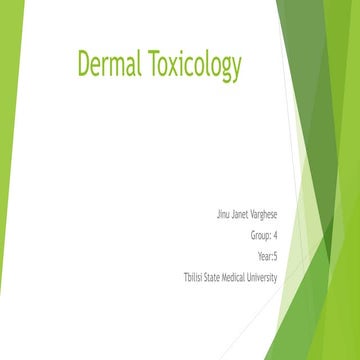 Dermal toxicology | PPTX