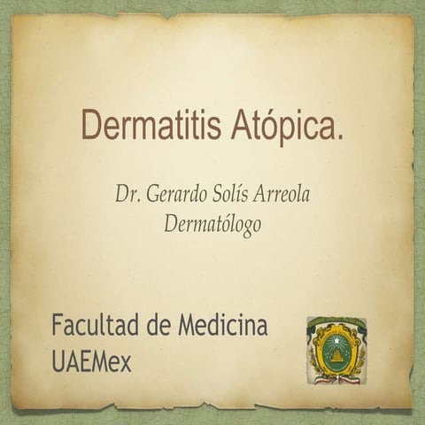 Dermatitis atópica. Dermatología. | PPTX