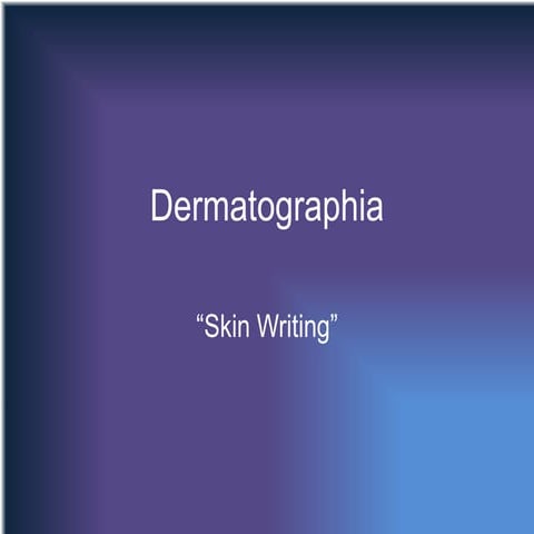 dermatographism | PDF