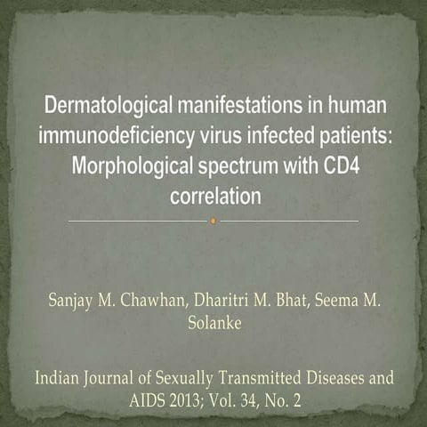 Dermatology in HIV | PPTX