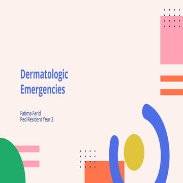 Dermatologic Emergencies in Children | PPTX