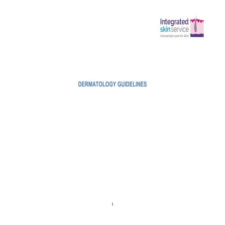 DERMATOLOGY_GUIDELINES_BOOKLET for medical services | PDF