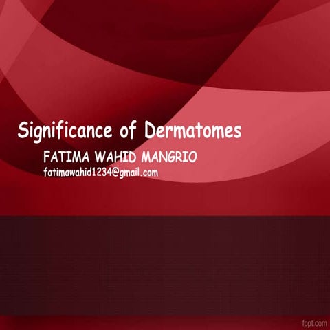Dermatomes of upper limb- Dr.N.Mugunthan.MS