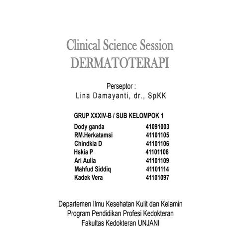 Dermatoterapi fix | PPTX