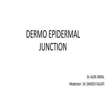 DERMO EPIDERMAL JUNCTION ( DEJ ) | PPTX