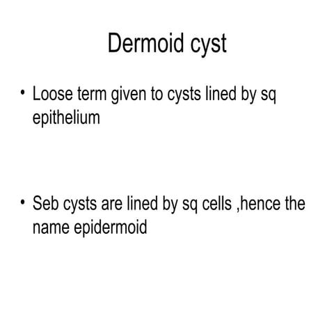 Dermoid Cyst | PPT