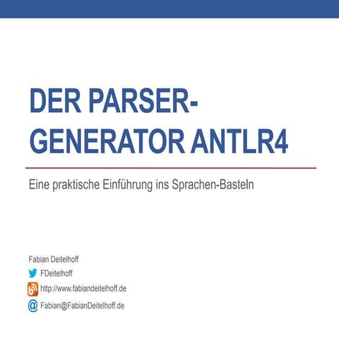 Der Parser-Generator ANTLR4 | PDF