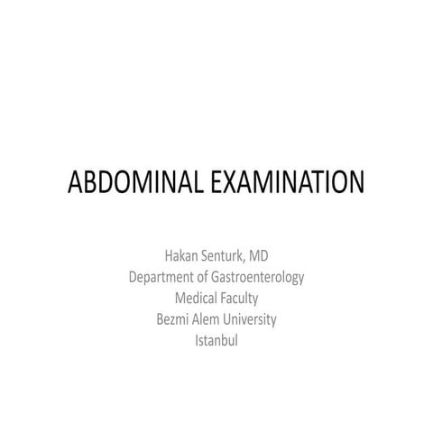 Abdominal examination | PPTX