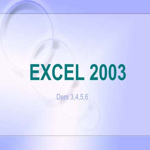 Excel 2003 | PPT