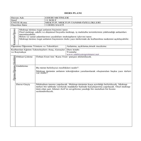 Ders planı | DOC