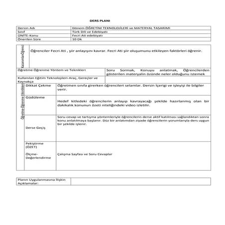 Ders planı | DOC