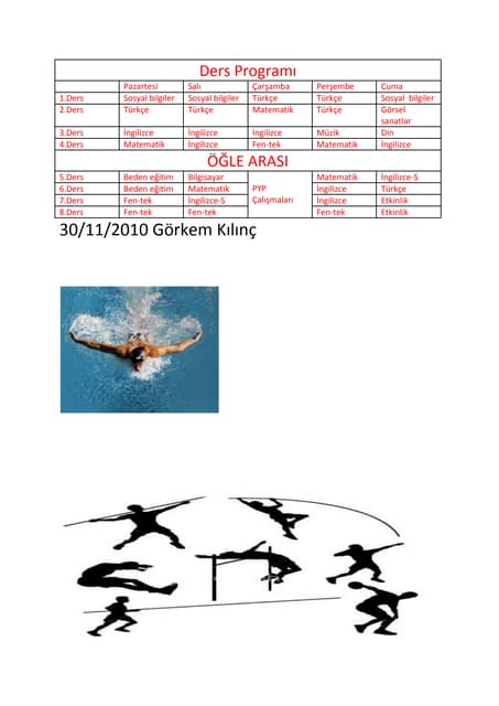 Ders programi | DOCX