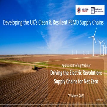 Driving the Electric Revolution: Supply Chains for Net Zero ...