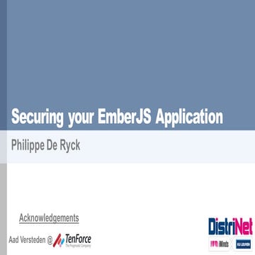 Securing Your Emberjs Application Ppt 