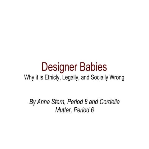 Designer Babies | PPT