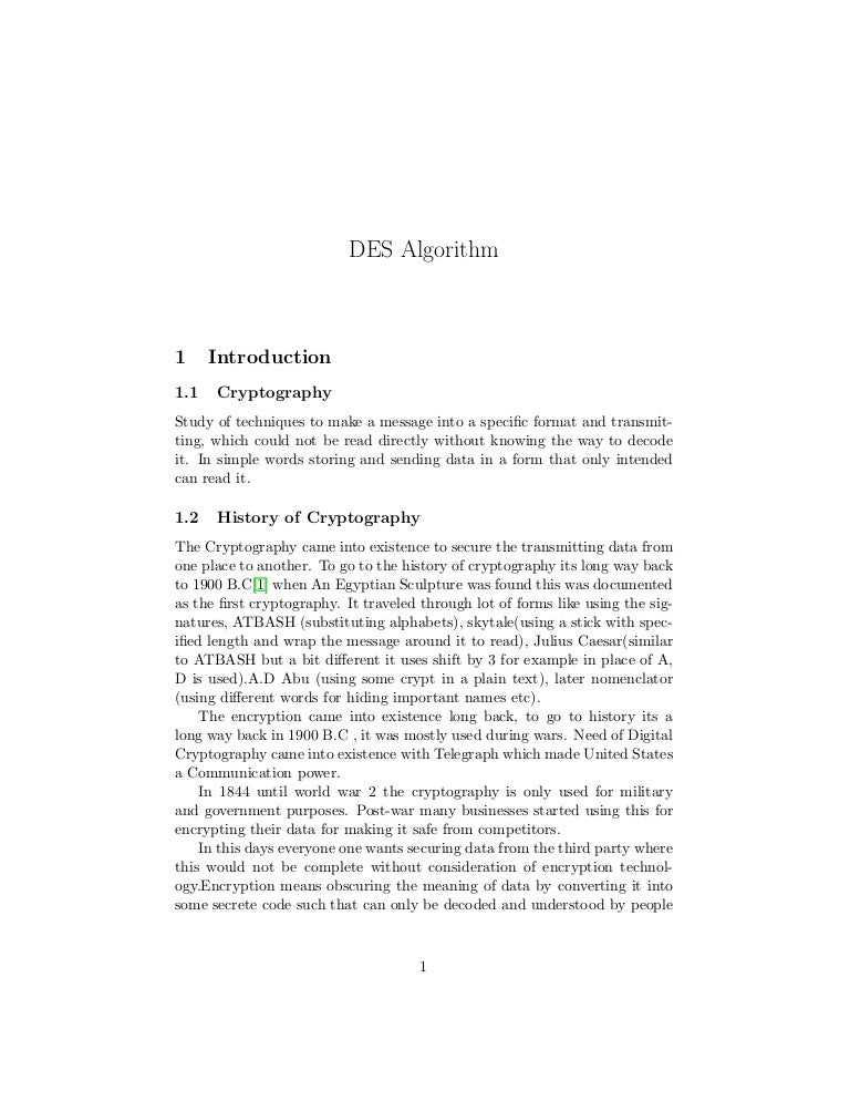 DES Algorithm