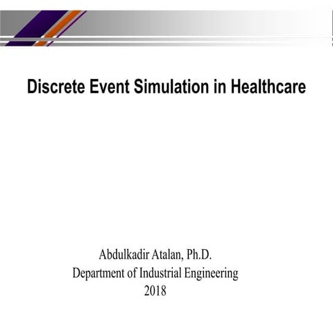 Discrete Event Simulation In Healthcare Pdf Computer Software And Applications Computing