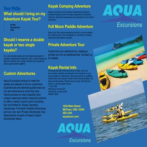 Aqua excursions advertisement | PPT