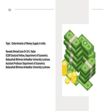 Determinants of Money Supply and Noney Multiplayer Process | PPT