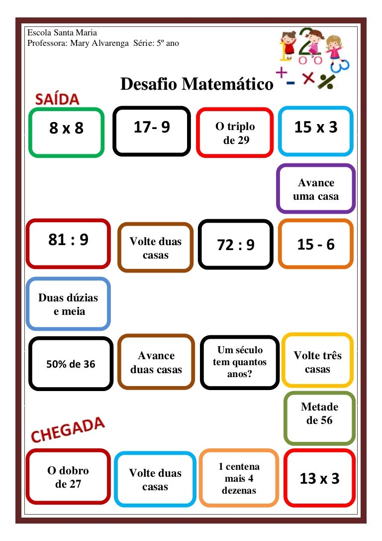 Desafio de Matemática
