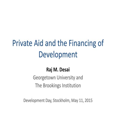 Aid and Development Policy | PPT