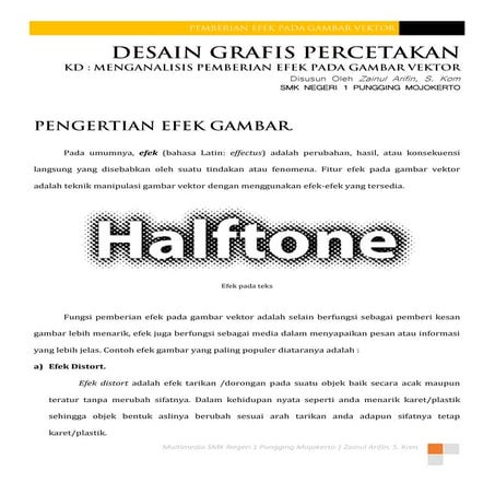 Desain grafis percetakan menganalisis pemberian efek pada gambar vektor ...