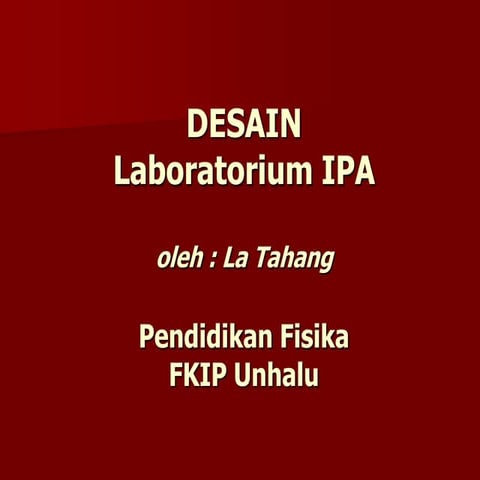 Desain lab fisika | PPTX