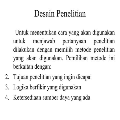 Desain Penelitian | PPT