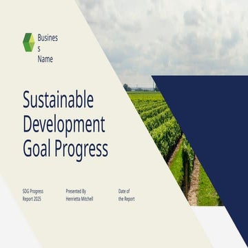 Sustainable Development Goal Progress SDGs | PPTX