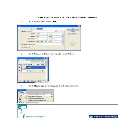 Desain template web dari photoshop | PDF